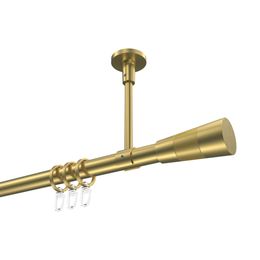 GARDINENSTANGE Sonette Tanara 280 cm (geteilt in 2 x 140 cm), 1-l&auml;ufig, 20 mm &Oslash; Messing-Optik