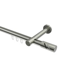GARDINENSTANGE INNENLAUF Prestige Zoena 120 cm, 1-l&auml;ufig, 20 mm &Oslash; Edelstahl-Optik