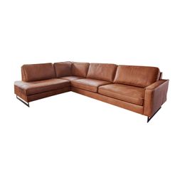 KAWOLA ECKSOFA VILNIUS Braun Lederfaserstoff