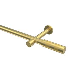 GARDINENSTANGE Prestige Mavell 400 cm (geteilt in 2 x 200 cm), 1-l&auml;ufig (ohne Ringe), 20 mm &Oslash; Messing-Optik