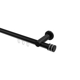 GARDINENSTANGE INNENLAUF Platon Estana 200 cm, 1-l&auml;ufig, 20 mm &Oslash; Schwarz