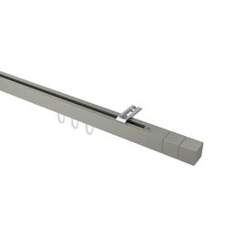 GARDINENSTANGE INNENLAUF Quadline Cubes 140 cm, 1-l&auml;ufig, 20x20 mm Satin-Silber