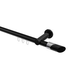 GARDINENSTANGE INNENLAUF Platon Verano 160 cm, 1-l&auml;ufig, 20 mm &Oslash; Schwarz