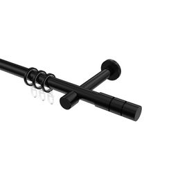 GARDINENSTANGE Prestige Elanto 320 cm (geteilt in 2 x 160 cm), 1-l&auml;ufig, 20 mm &Oslash; Schwarz