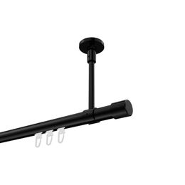 GARDINENSTANGE INNENLAUF Sonette Santo 480 cm (geteilt in 3 x 160 cm), 1-l&auml;ufig, 20 mm &Oslash; Schwarz