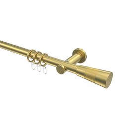 GARDINENSTANGE Platon Tanara 540 cm (geteilt in 3 x 180 cm), 1-l&auml;ufig, 20 mm &Oslash; Messing-Optik