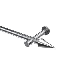 GARDINENSTANGE Prestige Savio 100 cm, 1-l&auml;ufig (ohne Ringe), 20 mm &Oslash; Chrom