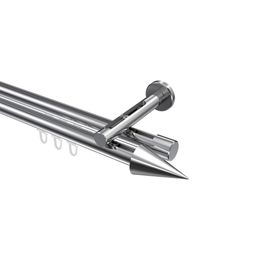 GARDINENSTANGE INNENLAUF Siteno Savio 240 cm (geteilt in 2 x 120 cm), 2-l&auml;ufig, 20 mm &Oslash; Chrom