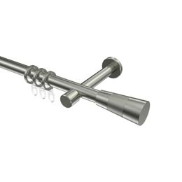 GARDINENSTANGE Prestige Tanara 280 cm (geteilt in 2 x 140 cm), 1-l&auml;ufig, 20 mm &Oslash; Edelstahl-Optik