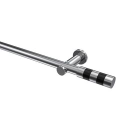 GARDINENSTANGE Platon Mavell 320 cm (geteilt in 2 x 160 cm), 1-l&auml;ufig (ohne Ringe), 20 mm &Oslash; Chrom