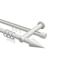 GARDINENSTANGE RUNDROHR-INNENLAUF Platon Savio 200 cm, 2-l&auml;ufig, 20 mm &Oslash; Wei&szlig;