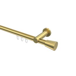 GARDINENSTANGE INNENLAUF Platon Sitra 360 cm (geteilt in 2 x 180 cm), 1-l&auml;ufig, 20 mm &Oslash; Messing-Optik