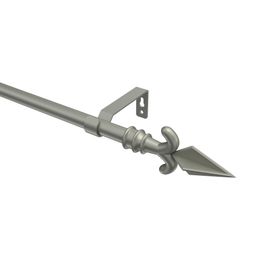 GARDINENSTANGE Olymp Matteo 180 cm, 1-l&auml;ufig (ohne Ringe), 16 mm &Oslash; Chrom matt