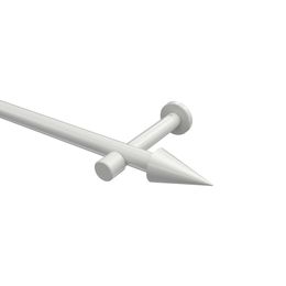 GARDINENSTANGE Prestige Savio 360 cm (geteilt in 2 x 180 cm), 1-l&auml;ufig (ohne Ringe), 20 mm &Oslash; Wei&szlig;
