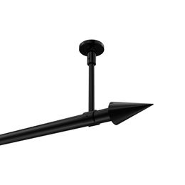 GARDINENSTANGE Sonette Savio 540 cm (geteilt in 3 x 180 cm), 1-l&auml;ufig, 20 mm &Oslash; Schwarz