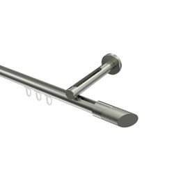 GARDINENSTANGE INNENLAUF Siteno Verano 120 cm, 1-l&auml;ufig, 20 mm &Oslash; Edelstahl-Optik
