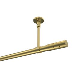 GARDINENSTANGE Sonette Elanto 260 cm (geteilt in 2 x 130 cm), 1-l&auml;ufig, 20 mm &Oslash; Messing-Optik