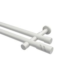 GARDINENSTANGE Prestige Zoena 540 cm (geteilt in 3 x 180 cm), 2-l&auml;ufig (ohne Ringe), 20 mm &Oslash; Wei&szlig;