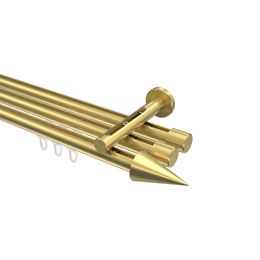 GARDINENSTANGE INNENLAUF Siteno Savio 100 cm, 3-l&auml;ufig, 20 mm &Oslash; Messing-Optik