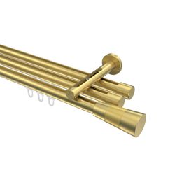 GARDINENSTANGE INNENLAUF Siteno Tanara 160 cm, 3-l&auml;ufig, 20 mm &Oslash; Messing-Optik