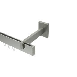 GARDINENSTANGE INNENLAUF Smartline Paxo 600 cm (geteilt in 3 x 200 cm), 1-l&auml;ufig, 14x35 mm Edelstahl-Optik