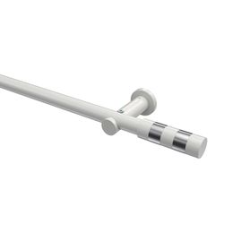 GARDINENSTANGE Platon Mavell 180 cm, 1-l&auml;ufig (ohne Ringe), 20 mm &Oslash; Wei&szlig;