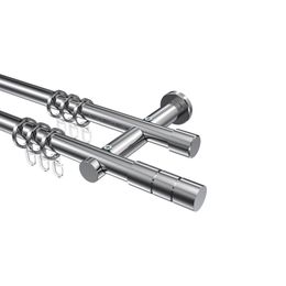 GARDINENSTANGE Platon Elanto 100 cm, 2-l&auml;ufig, 20 mm &Oslash; Chrom