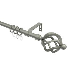 GARDINENSTANGE Olymp Paolo 180 cm, 1-l&auml;ufig, 16 mm &Oslash; Chrom matt