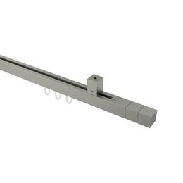 GARDINENSTANGE INNENLAUF Quadline Cubes 160 cm, 1-l&auml;ufig, 20x20 mm Satin-Silber