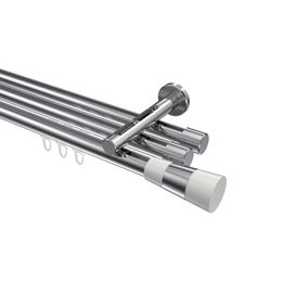 GARDINENSTANGE INNENLAUF Siteno Tanara 300 cm (geteilt in 3 x 100 cm), 3-l&auml;ufig, 20 mm &Oslash; Chrom