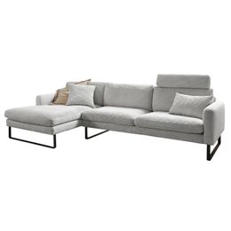 KAWOLA ECKSOFA RICARDA Hellgrau Cord