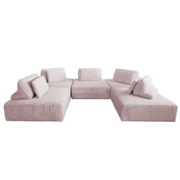 KAWOLA MODULSOFA WIOLO SOFT 5 MODULE 5 KISSEN Pink Cord