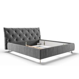KAWOLA POLSTERBETT ANNY Grau Velvet