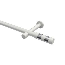 GARDINENSTANGE Prestige Mavell 200 cm, 1-l&auml;ufig (ohne Ringe), 20 mm &Oslash; Wei&szlig;
