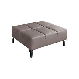 KAWOLA POLSTERHOCKER NELSON Dunkelbraun Leder