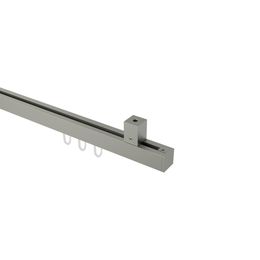 GARDINENSTANGE INNENLAUF Quadline Sono 120 cm, 1-l&auml;ufig, 20x20 mm Satin-Silber