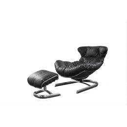 KAWOLA RELAXSESSEL LORNA Schwarz Leder
