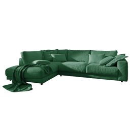 KAWOLA ECKSOFA MADELINE Smaragdgr&uuml;n Cord