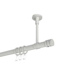 GARDINENSTANGE Sonette Estana 360 cm (geteilt in 2 x 180 cm), 1-l&auml;ufig, 20 mm &Oslash; Wei&szlig;