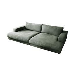 KAWOLA BIG SOFA MADELINE Gr&uuml;n Webstoff