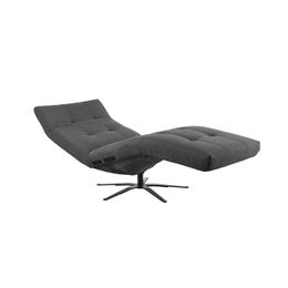 KAWOLA RELAXLIEGE LETICIA Anthrazit Cord Drehbar (360&deg;), Relaxfunktion