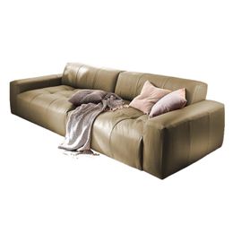 KAWOLA LEDERSOFA MIT SITZTIEFENVERSTELLUNG PALACE Gr&uuml;n Leder Relaxfunktion