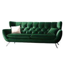 KAWOLA SOFA CHARME Smaragdgr&uuml;n Velvet