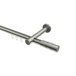 GARDINENSTANGE INNENLAUF Prestige Elanto 400 cm (geteilt in 2 x 200 cm), 1-l&auml;ufig, 20 mm &Oslash; Edelstahl-Optik