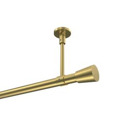GARDINENSTANGE Sonette Sitra 260 cm (geteilt in 2 x 130 cm), 1-l&auml;ufig, 20 mm &Oslash; Messing-Optik