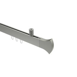 GARDINENSTANGE INNENLAUF Sonius Conex 140 cm, 1-l&auml;ufig, 14x35 mm Edelstahl-Optik