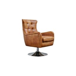 KAWOLA SESSEL RELEXA Braun Leder Drehbar (180&deg;)