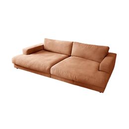 KAWOLA BIG SOFA MADELINE Braun Webstoff