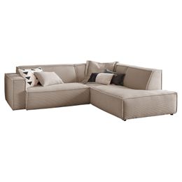 KAWOLA ECKSOFA SAMU Taupe Cord