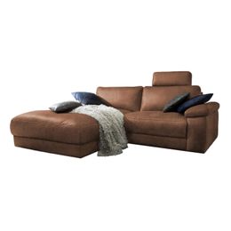 KAWOLA ECKSOFA MOTORISCHER RELAXFUNKTION LOLA Braun Leder Relaxfunktion